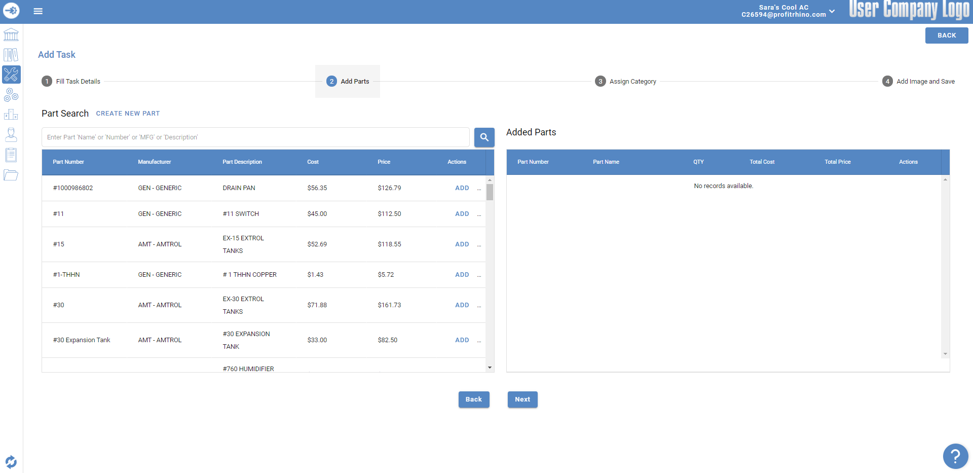 Creating A Task – Profit Rhino